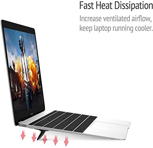 CQ Computer Keyboard Stand for Desktop, Mini Portable Laptop Riser Stand, 2PCS Repeatable Self-Adhesive Foldable Laptop Cooling Pad Feet and Keyboard Lift for Desk