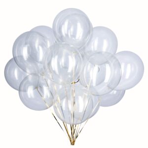 aimto clear balloons transparent party balloons,12 inch–pack of 100