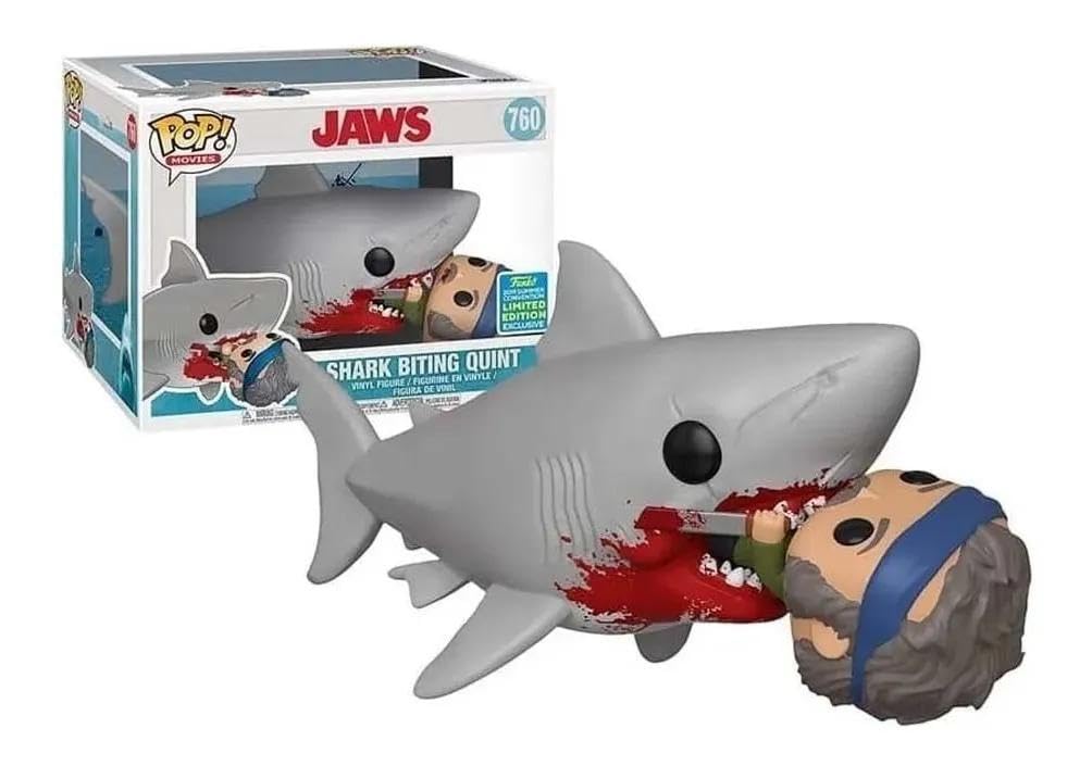 Funko POP! Movies Jaws: Shark Biting Quint Figure - 2019 Convention Exclusive