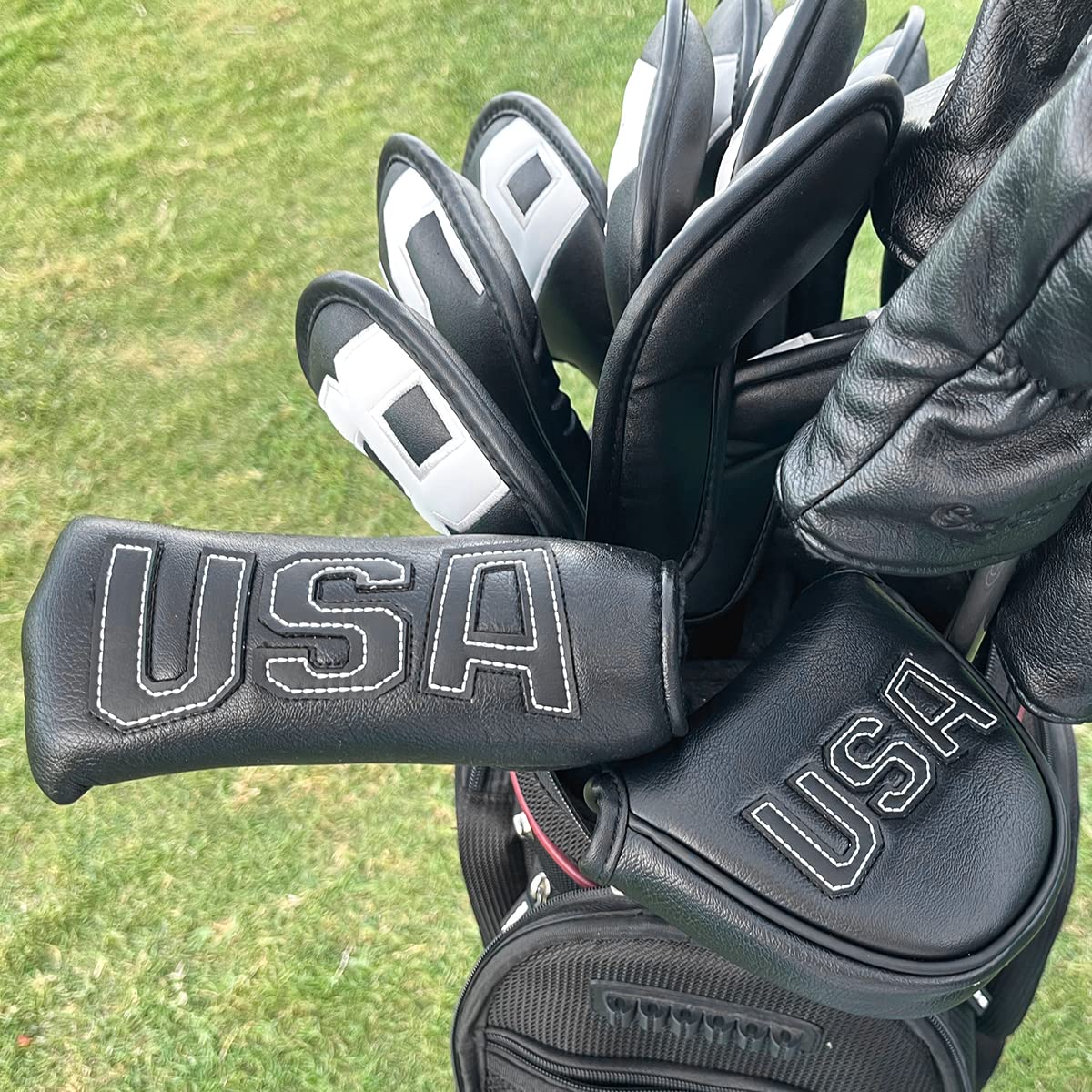 Golf Blade Putter Cover USA Blade Putter Headcovers Golf Club Head Covers for Putter Leather Golf Putter Head Covers with Magnetic for Odyssey Scotty Cameron