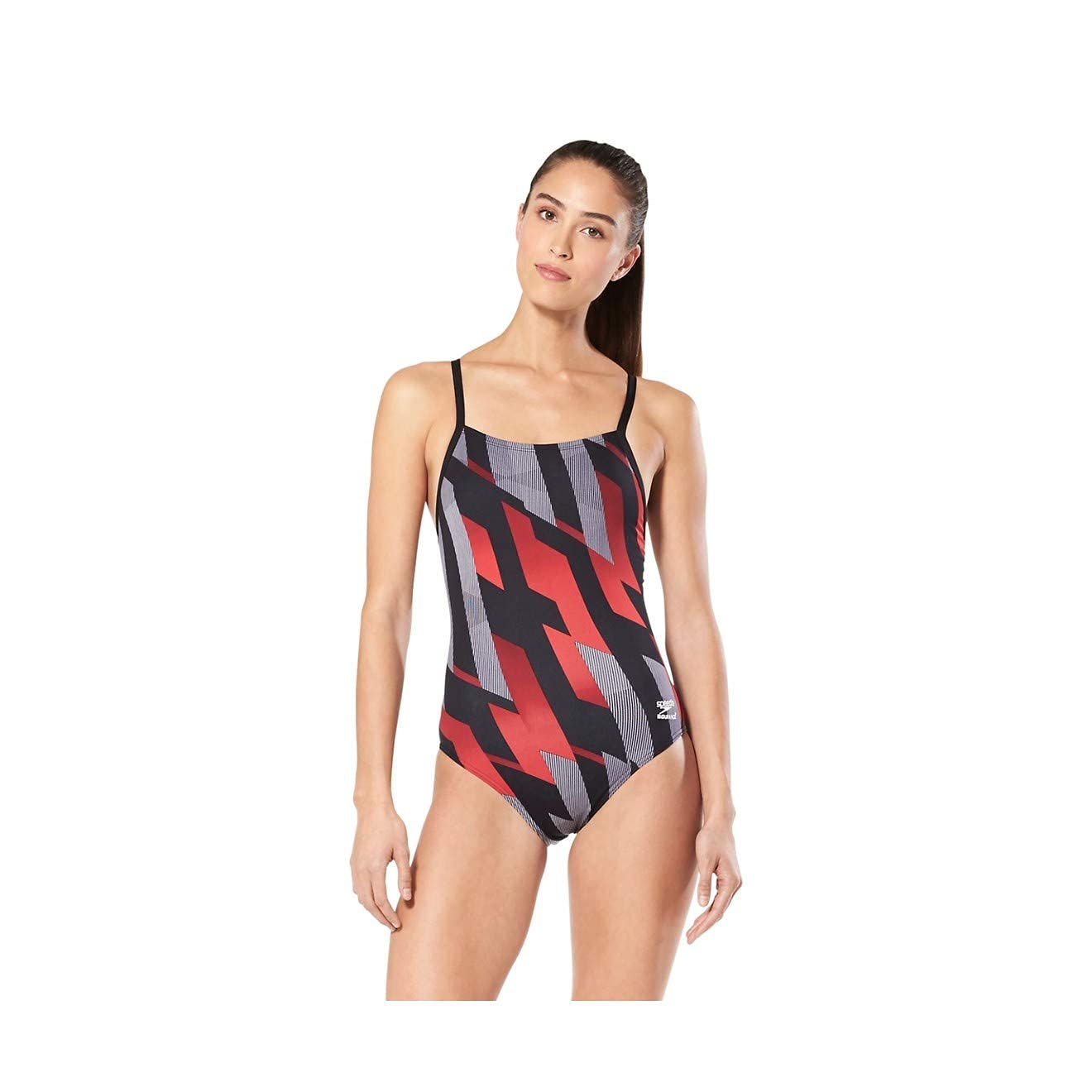 Speedo Women's Pinstripe Flight Flyback Speedo Red 22