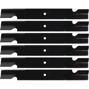 (6 pack) premium high lift - notched replacement xht lawn mower blade fits toro/wheel horse 110-0622-03 | 24.4375" x 3" / 0.625" hole