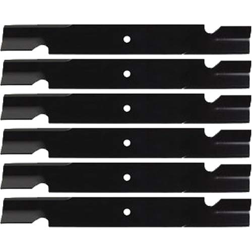 (6 Pack) Premium High Lift - Notched Replacement XHT Lawn Mower Blade Fits Toro/Wheel Horse 105-7719 | 24.4375" x 3" / 0.625" Hole