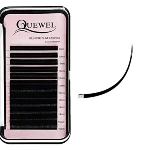 QUEWEL Eyelash Extensions Ellipse Flat 0.15mm Curl D Mix-9-16mm Matte Black|0.15/0.20mm Curl C|CC|D|DD Mix-8-15mm Mix-9-16mm Single 8-18mm|(0.15 D Mix9-16)