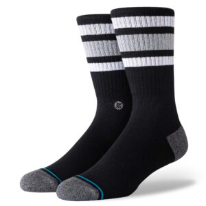 stance boyd st crew socks (small, black)