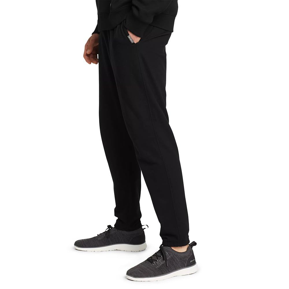 Eddie Bauer Men's Camp Fleece Jogger Pants, Black, Medium