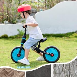 UBRAVOO Trike to Bike Riding Tricycles for Boys Girls 2-5, Fit 'n Joy Kids Balance Bike with Pedals & Training Wheels Options, 4-in-1 Starter Toddler Training Bicycle (Blue-Black)