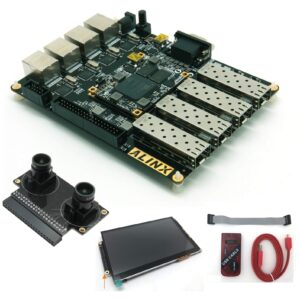 alinx brand xilinx a7 fpga development board artix-7 xc7a100t 4 ethernet 4 sfp rs232 vga fpga evaluation kit (fpga board + platform cable usb + camera module + lcd module)