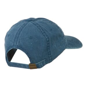 e4Hats.com Fishing Crossed Fishhooks Embroidered Washed Cap - Navy OSFM