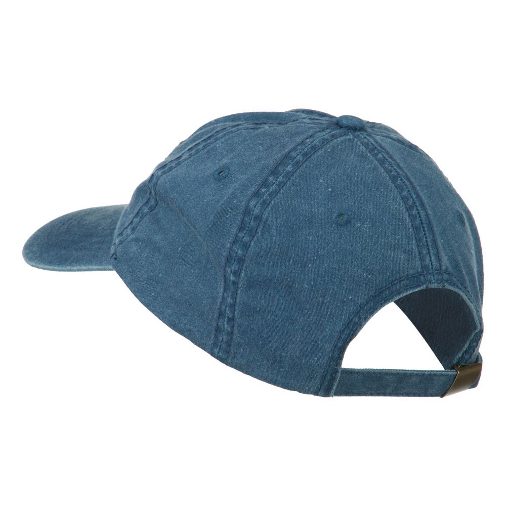 e4Hats.com Fishing Crossed Fishhooks Embroidered Washed Cap - Navy OSFM