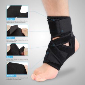 Vbestlife. Ankle Brace, Adjustable Compression Foot Drop Ankle Brace Support Stabilizer Drop Foot Brace Drop Foot Brace For Slee