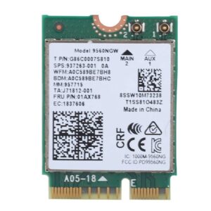 wireless wifi card for intel 9560ac ngw, 1730mbps 2.4g/5g dual band bluetooth 5.0 network card for samsung/dell/sony/acer/isus/msi/clevo/terransforce/hasee