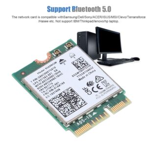 Wireless WiFi Card for Intel 9560AC NGW, 1730Mbps 2.4G/5G Dual Band Bluetooth 5.0 Network Card for Samsung/Dell/Sony/ACER/ISUS/MSI/Clevo/Terransforce/Hasee