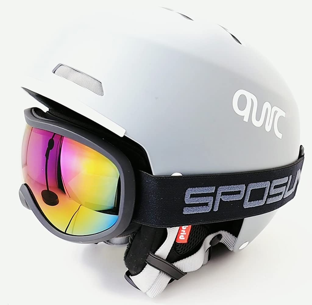 SPOSUNE Ski Goggles Over Glasses with Dual lens, Anti-fog Anti-UV Snow Goggle for Men Women Youth Skiing Snowmobile