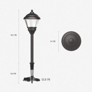 GOODSMANN Pathway Lights 1.5W LED 8PK Outdoor Low Voltage Landscape Lighting Kits 100Lumen Hardwired Path Lights 3000K Warm White Metal 12V Bronze Electric Sidewalk Walkway Lights with Cable Connector