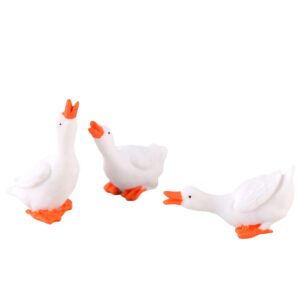 zdfyykzdf 3pcs miniature goose desktop ornaments bonsai mininature landscape decoration for fairy garden home car crafts decor 3pcs