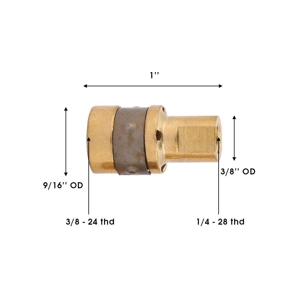 Hilitand 5PCS Welding Gun Tip Adapters, 169716 Brass Gas Diffuser Welding Accessory for Miller M-10/15 Hobart MIG Welding Gun