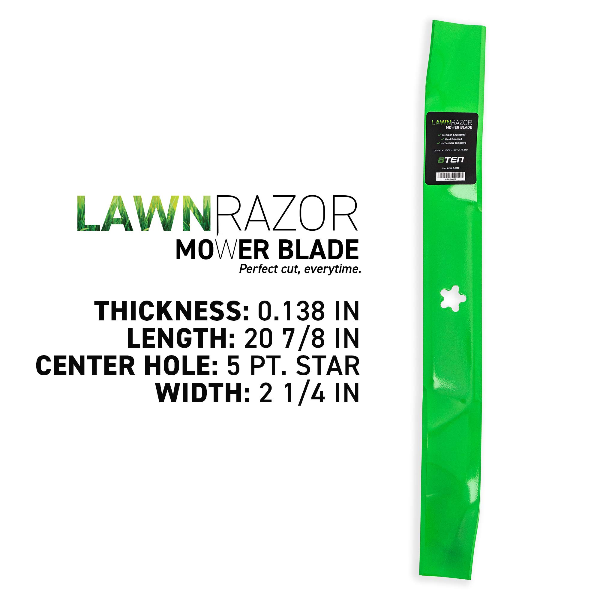 8TEN LawnRAZOR Mower Blade for AYP Husqvarna LT LTH 130 1542 1842 42 Inch 134149 138971 138498 532134149 (Mulching) 4 Pack