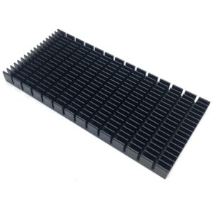 aluminum heat sink heatsink module cooler fin heat radiator board cooling for amplifier transistor semiconductor devices black tone 150mm (l) x 70mm (w) x10mm (h)