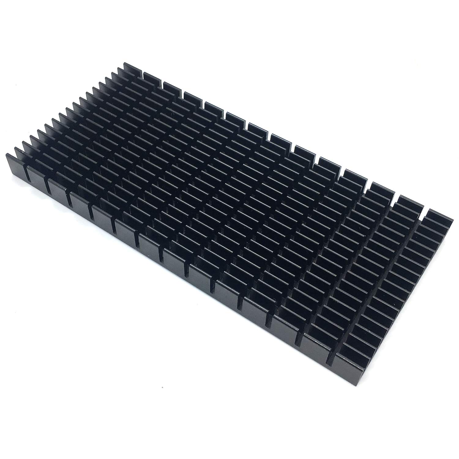 Aluminum Heat Sink Heatsink Module Cooler Fin Heat Radiator Board Cooling for Amplifier Transistor Semiconductor Devices Black Tone 150mm (L) x 70mm (W) x10mm (H)