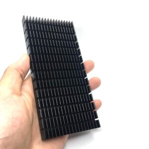 Aluminum Heat Sink Heatsink Module Cooler Fin Heat Radiator Board Cooling for Amplifier Transistor Semiconductor Devices Black Tone 150mm (L) x 70mm (W) x10mm (H)