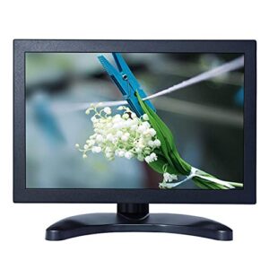 ichawk 10.1" inch pc monitor 1280x800 16:10 720p full view widescreen bnc hdmi-in vga metal shell built-in speaker lcd screen monitor for industrial medical equipment, pc display, ps4 w101mn-59