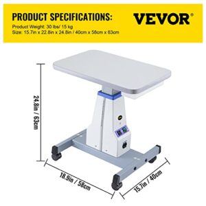 VEVOR Motorized Instrument Table Professional Medical Cart Dental Cart Adjustable Optical Eyeglass Motorized Instrument Working Table for 2 Instruments (D16 18.9" x 15.7")