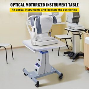 VEVOR Motorized Instrument Table Professional Medical Cart Dental Cart Adjustable Optical Eyeglass Motorized Instrument Working Table for 2 Instruments (D16 18.9" x 15.7")