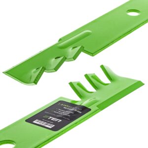 8TEN LawnRAZOR Mower Blade Set for John Deere 325 335 2254 Scotts 54 inch Deck GY20569 M113518 M115496 (Toothed Mulching)