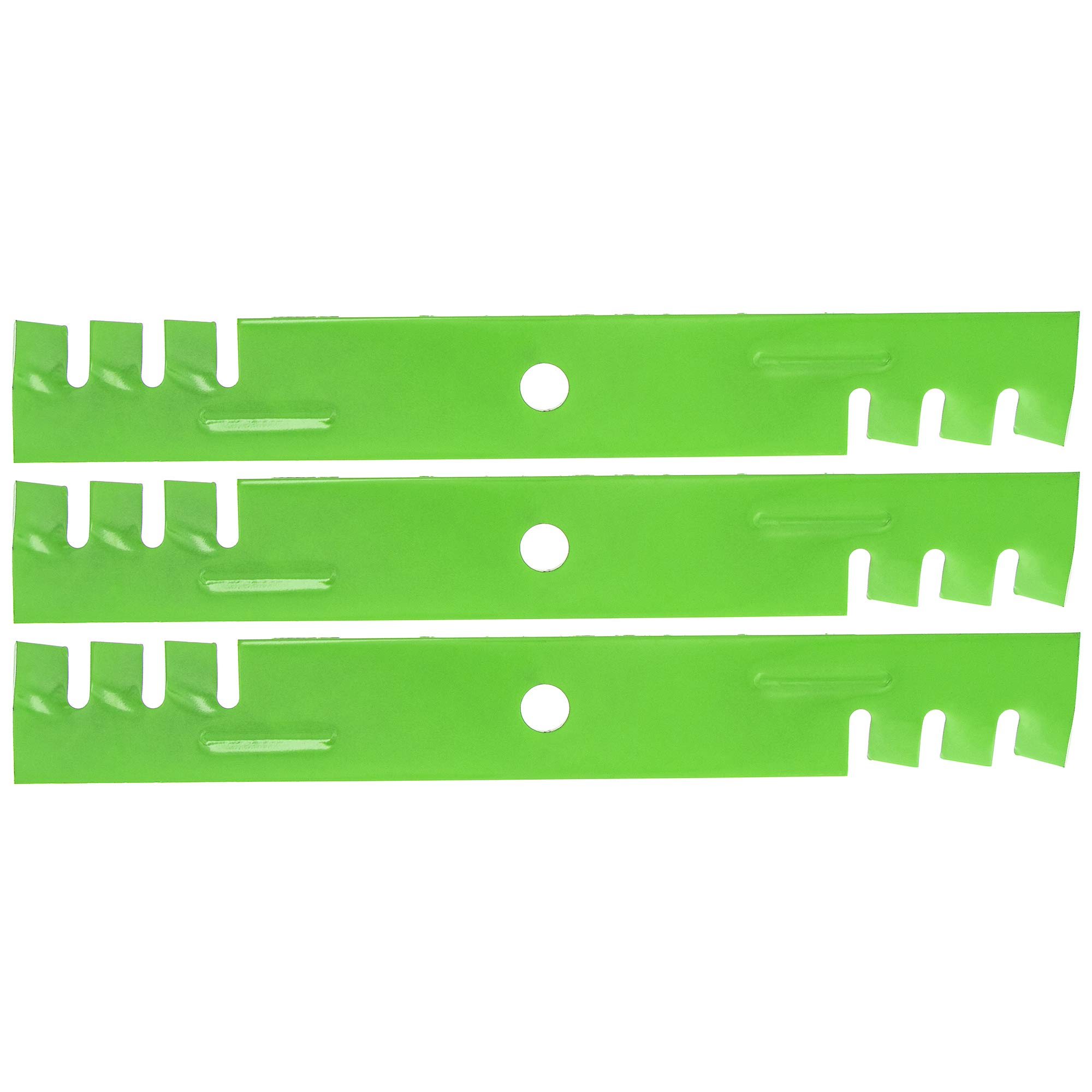 8TEN LawnRAZOR Mower Blade Set for John Deere 325 335 2254 Scotts 54 inch Deck GY20569 M113518 M115496 (Toothed Mulching)