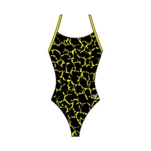 speedo women's wrack it up flyback speedo yellow 30