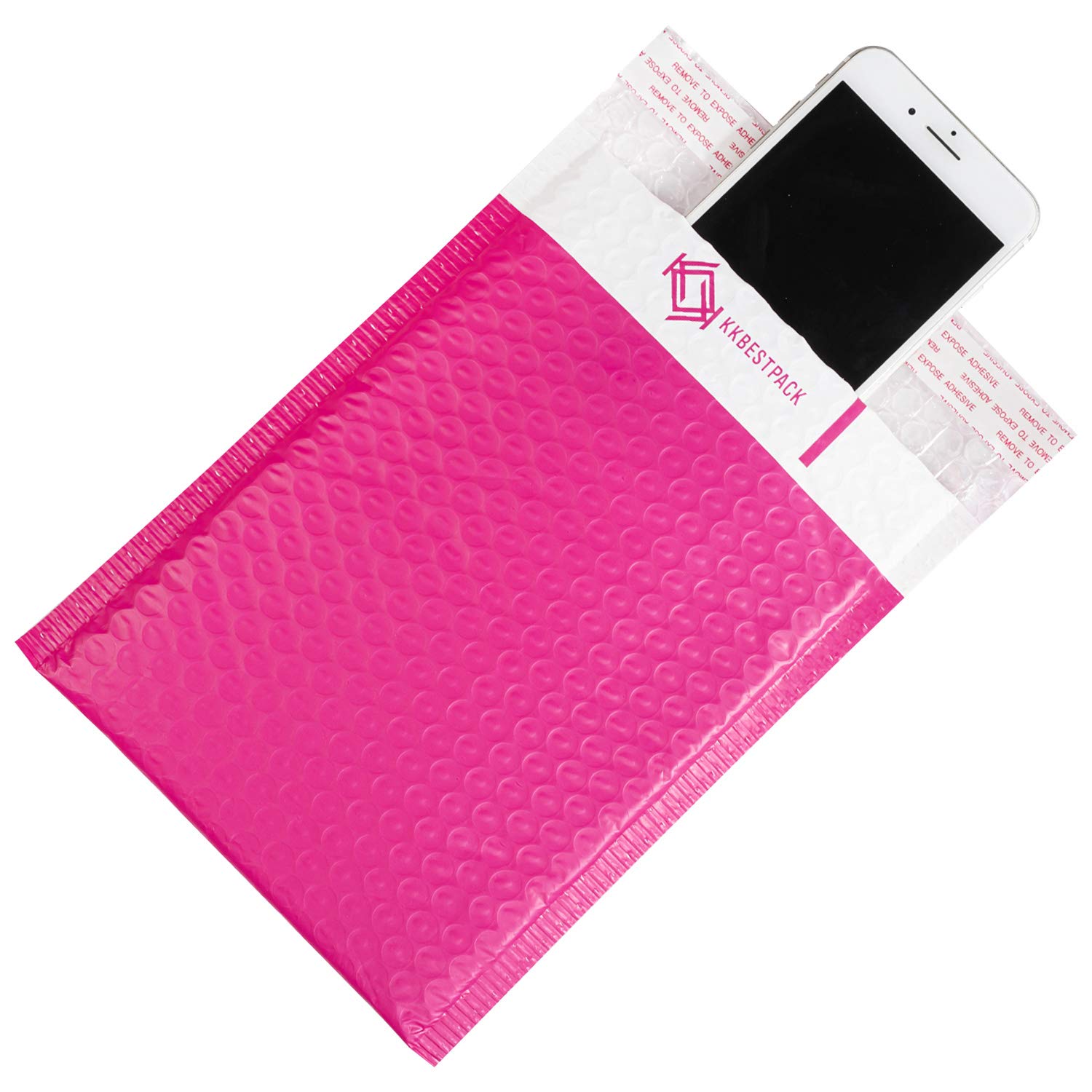 KKBESTPACK 6x10 Pink Poly Bubble Mailers Shipping Envelopes Pack of 25