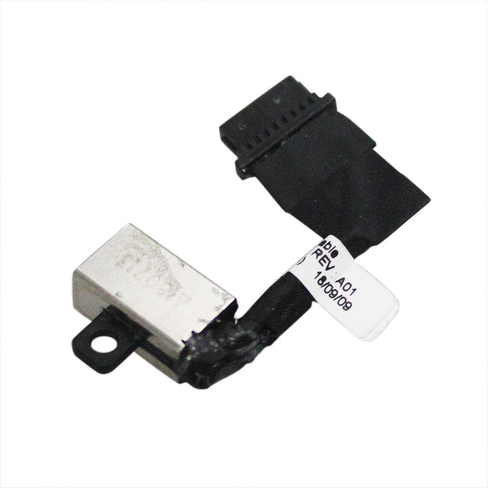 GinTai KR13 DC Power Jack with Cable Socket Plug Connector Port for Dell Inspiron 13 7370 (7373 2-in-1) 7380 3FYH0 03FYH0 450.0B502 0001 450.0B502.0011 P83G P83G001 450.0B502.0001 03FYH0