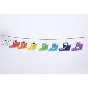 TickiT Rainbow Gel Alpha Boats - Set of 26 - 7 Colors - Teach Uppercase and Lowercase Letters - Sensory Manipulative