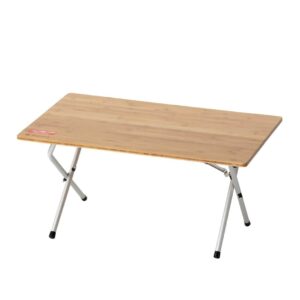 Snow Peak Single Action Table Low, LV-100TR, Designed in Japan, Made of Laminated Bamboo, for Indoor Outdoor Use, Lifetime Product Guarantee