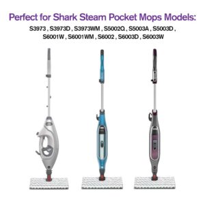 Magicmops XTP184 & P184WQ Steam Mop Pads for Shark Lift Away Pro & Genius S3973 S3973D S3973WM S5002Q S5003A S6001 S6002 S6003 Steam Mop(2 Pack)