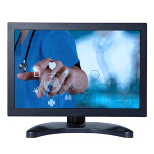 ichawk 10.1" inch pc display 1920x1200 16:10 ips widescreen 720p 1080p full hd hdmi-in vga usb metal shell industrial four-wire resistive touch monitor lcd screen with built-in speaker w101mt-59hr