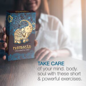 Namaste Stress Reducing Cards - Self Care Cards, Anxiety and Stress Relief Gifts, Mindfulness & Meditation Cards, Mindful gifts for Women - MSS Inc