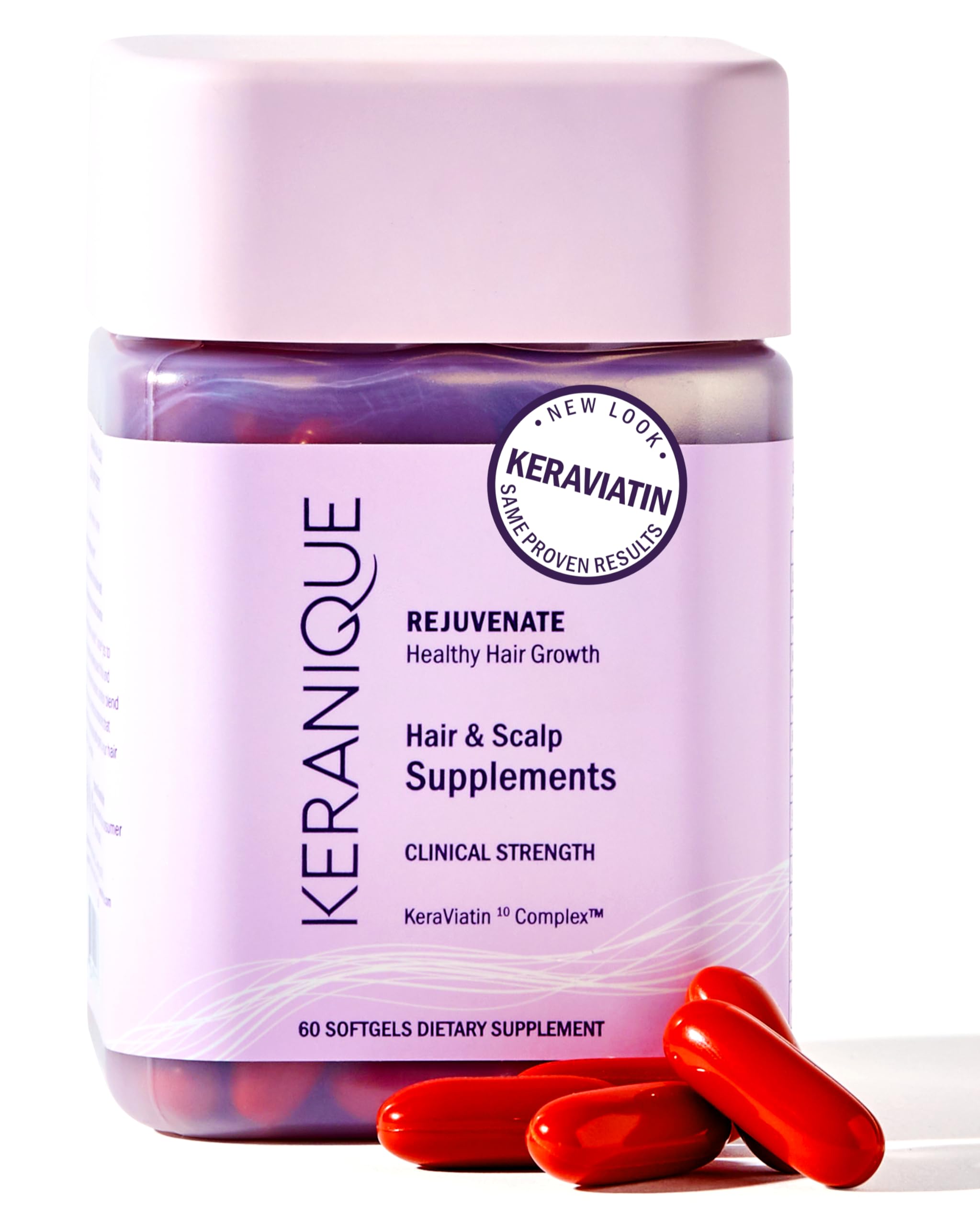 Keranique Hair & Scalp Supplements - Promote Strength and Growth Best for Thinning Nourish Your with Biotin, Vitamin B, More Vital Nutrients Keraviatin