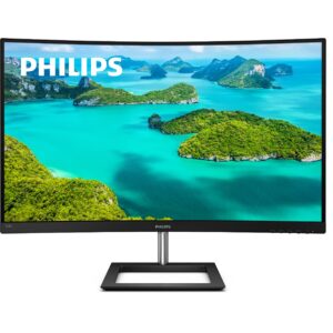 philips 328e1ca 32" curved monitor, 4k uhd, 120% srgb, adaptive-sync, speakers, vesa, 4yr advance replacement warranty