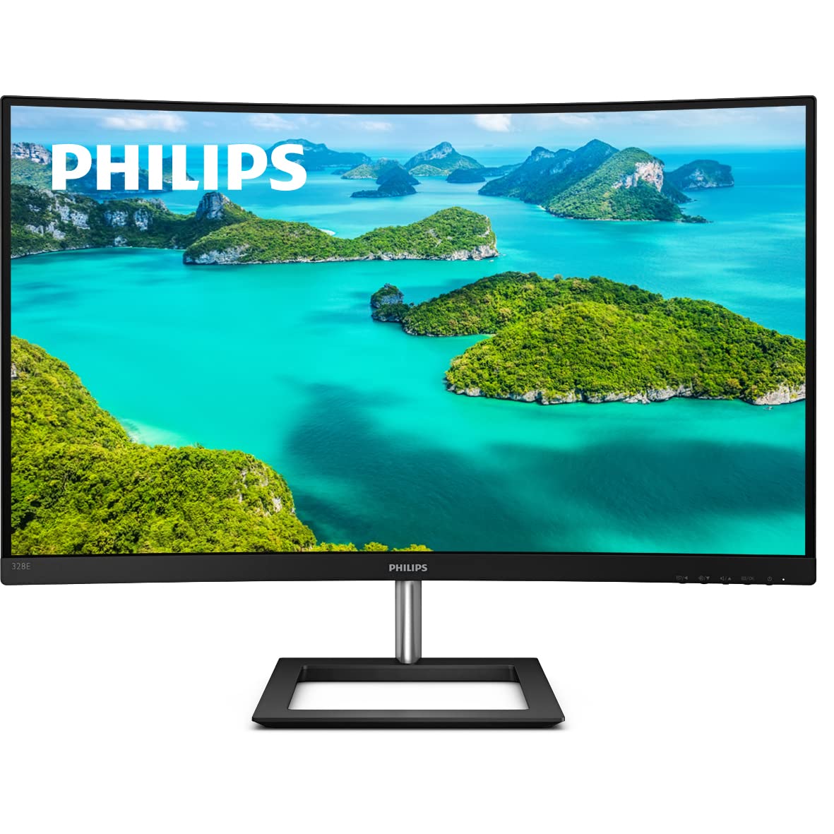 PHILIPS 328E1CA 32" Curved Monitor, 4K UHD, 120% SRGB, Adaptive-Sync, Speakers, VESA, 4Yr Advance Replacement Warranty