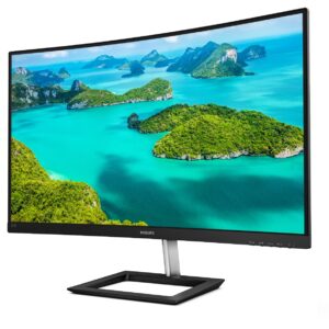 PHILIPS 328E1CA 32" Curved Monitor, 4K UHD, 120% SRGB, Adaptive-Sync, Speakers, VESA, 4Yr Advance Replacement Warranty