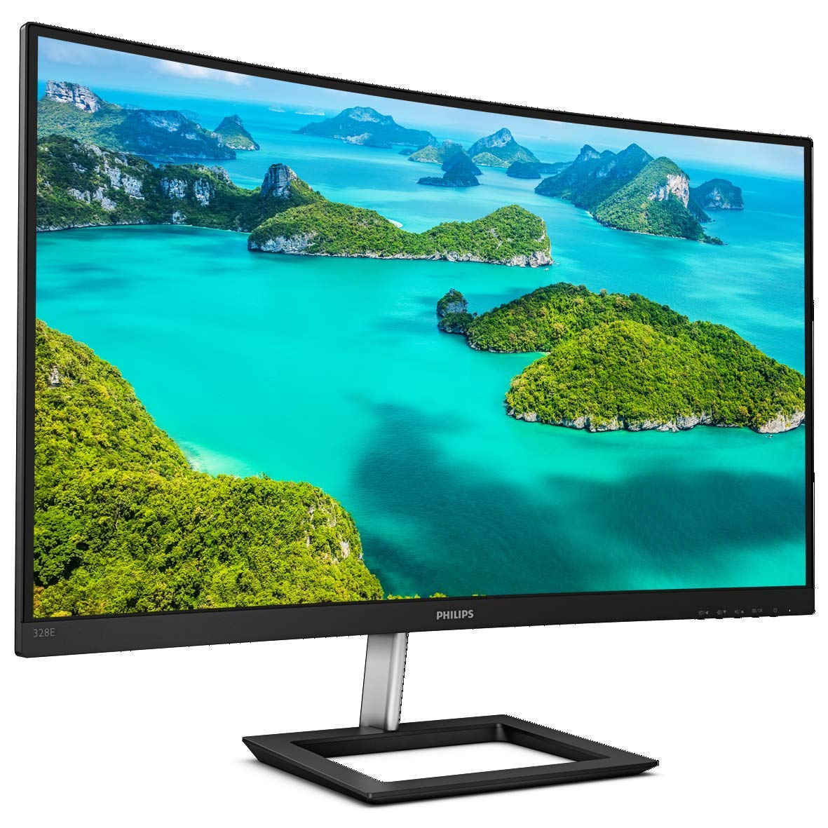 PHILIPS 328E1CA 32" Curved Monitor, 4K UHD, 120% SRGB, Adaptive-Sync, Speakers, VESA, 4Yr Advance Replacement Warranty