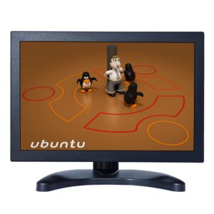 ichawk 10.1" inch monitor 1280x800 16:10 widescreen hdmi-in vga usb metal shell support linux ubuntu raspbian debian os resistive touch monitor lcd screen pc display with built-in speaker w101mt-59rl