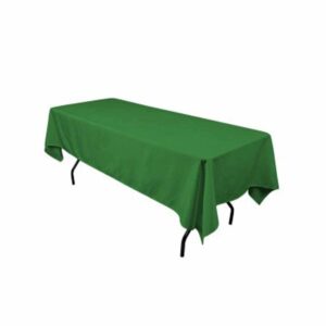 runner linens factory rectangular polyester tablecloth 60x102 inches (kelly green)