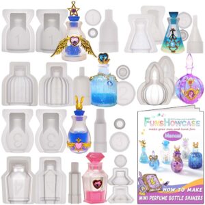 small bottle container and stopper uv resin epoxy silicone mold jewelry casting 6 trays set