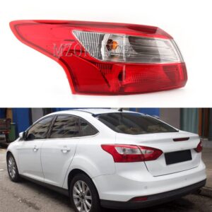 mzorange tail light lamp rear brake lamp stop indicator light for ford focus sedan 2012 2013 2014 with bulb (left driver side)