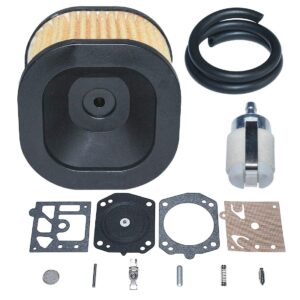 aumel 503818001 heavy duty hd air fuel filter line kit for husqvarna 372 372xp w/walbro k10-hd carburetor repair kit.