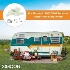 Ximoon 385311641 RV Toilet Valve Replacement Kit for Dometic 300 310 320 Toilets & Sealand Marine Toilet - White