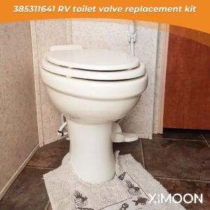 Ximoon 385311641 RV Toilet Valve Replacement Kit for Dometic 300 310 320 Toilets & Sealand Marine Toilet - White